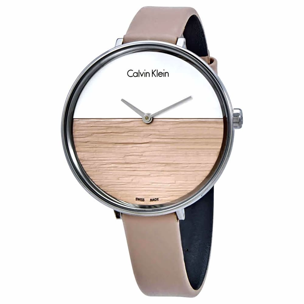 Calvin Klein K7A231XH, Women's Watch, Pink Leather, 38mm, Stainless ...