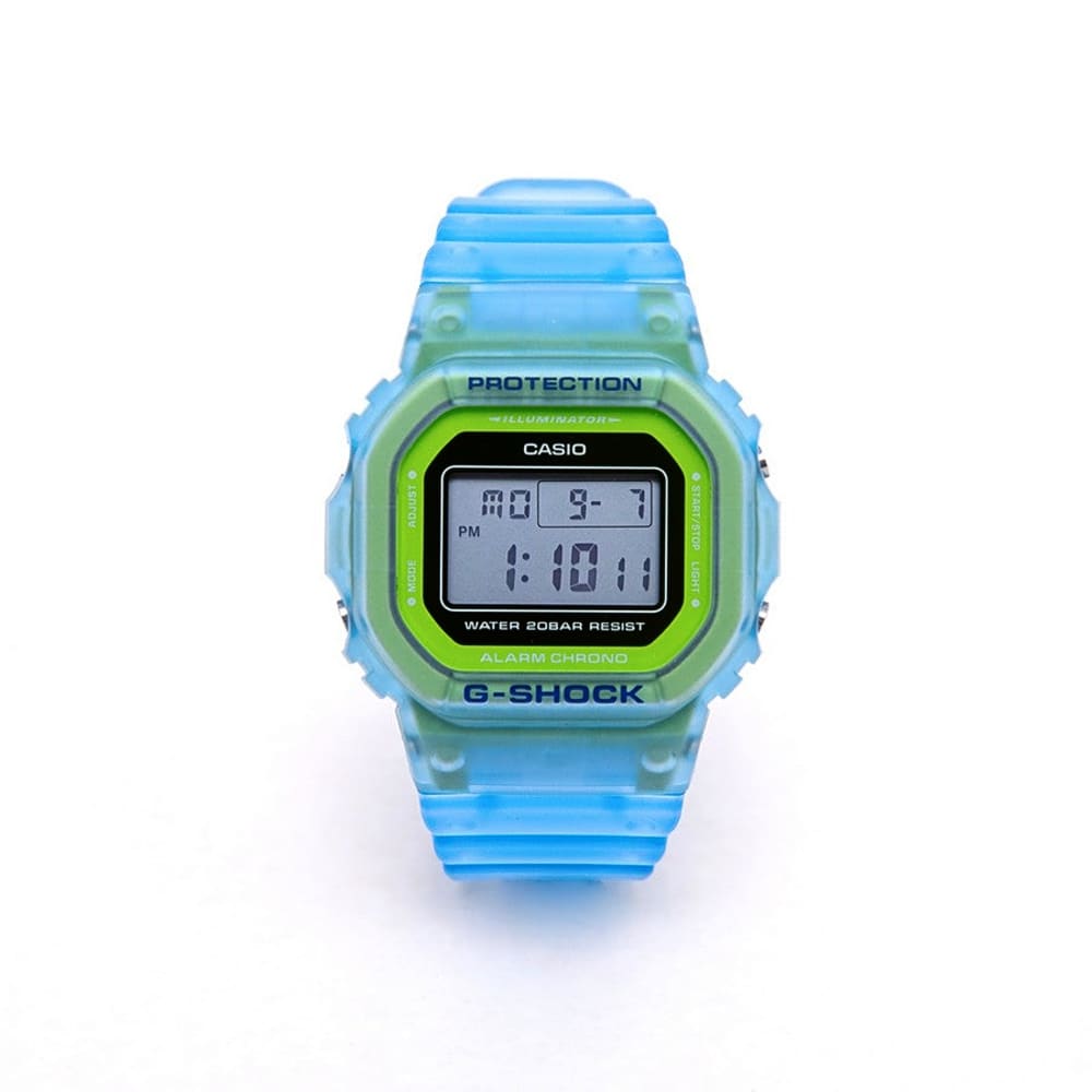 Casio G-Shock DW-5600LS-2DR Men's Digital Watch, Semi-Transparent Blue ...