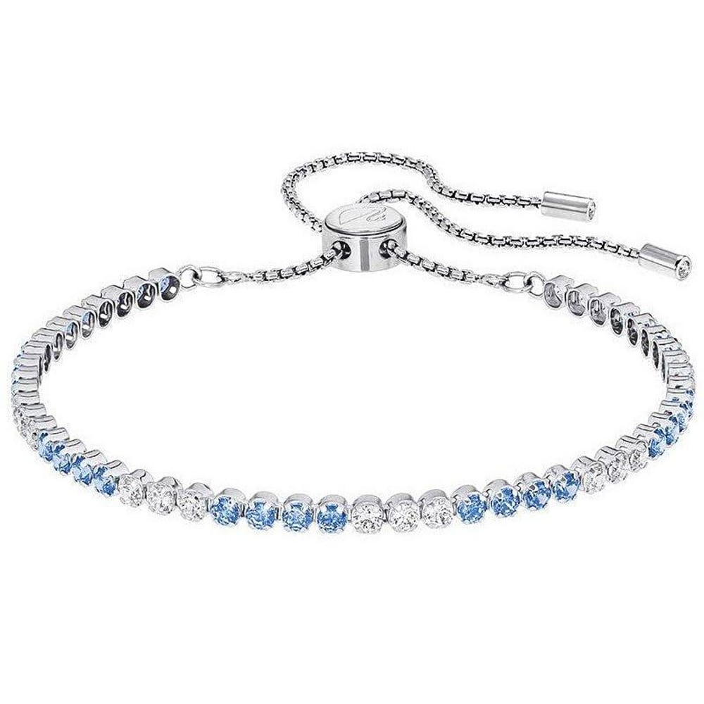Swarovski Subtle Silver Blue Bracelet 5253276, Women's Crystal Jewelry ...