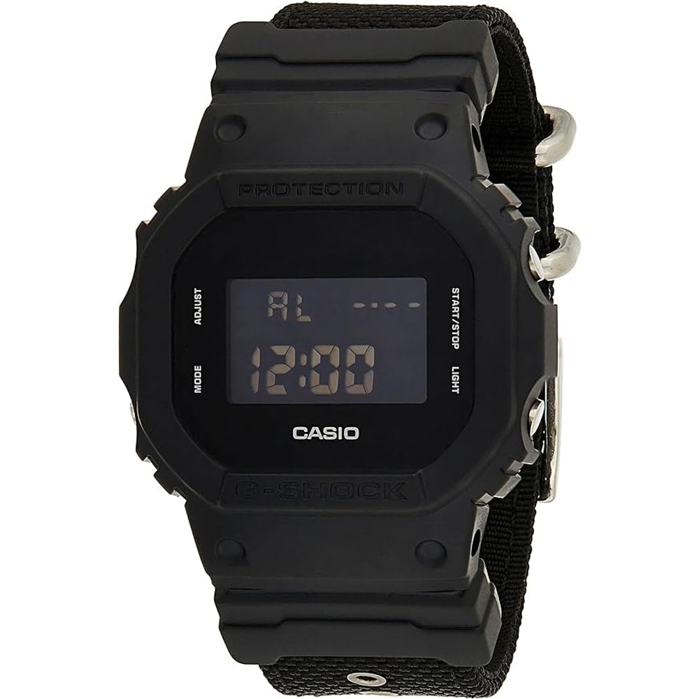 Casio G-Shock DW-5600BBN-1ER Men's Digital Watch, Black Cloth Band ...