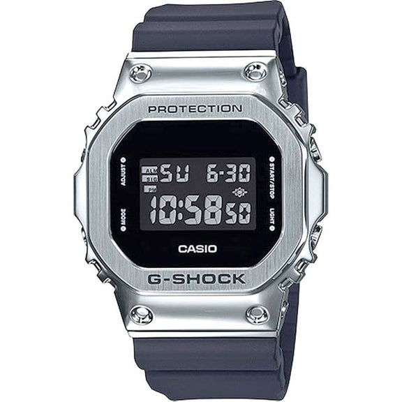 Casio 5600 Series GM-5600-1DR Digital Watch, Black, Stainless Steel ...
